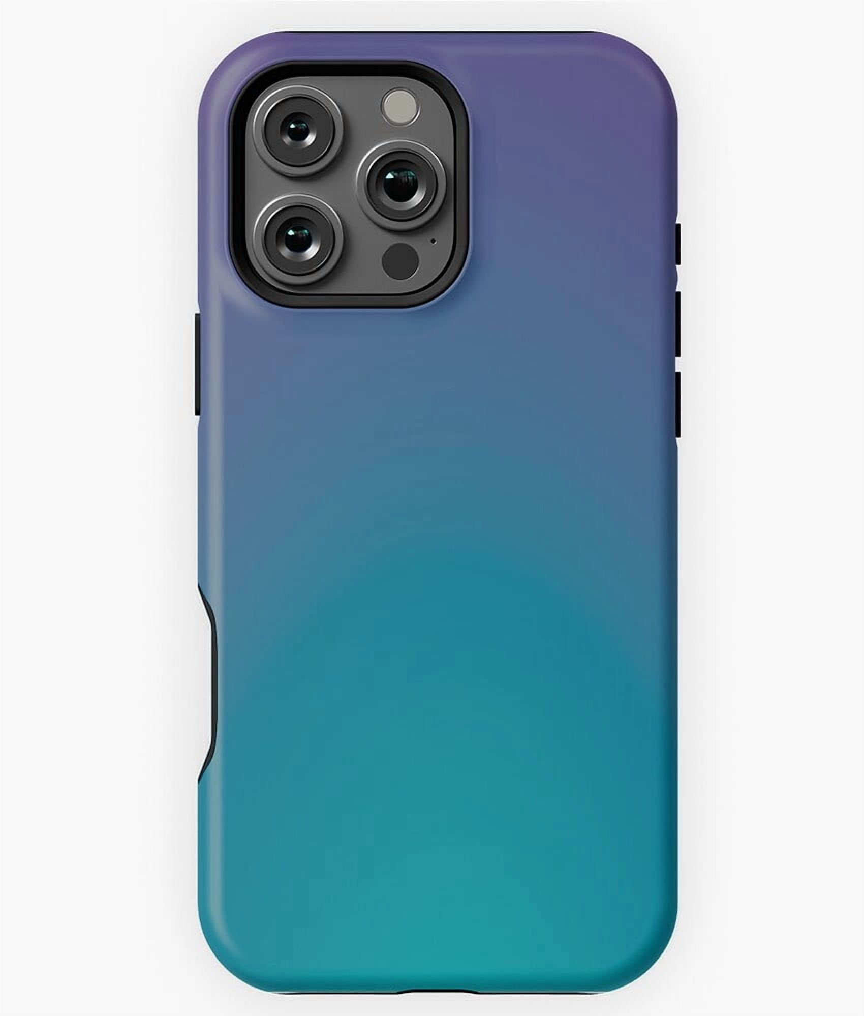 Blue Solid Color Simple Design M4890 Phone Case for iPhone 17 16 15 14 ...