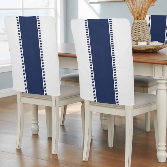 Blue Solid Color Texture Chair Back Covers, Simple Blue Pattern ...