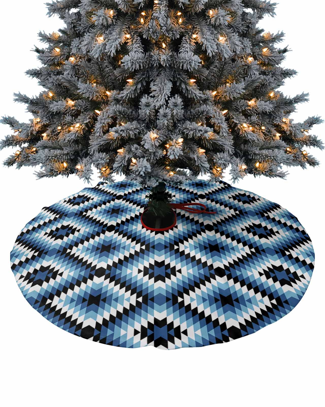 Blue Southwest Aztec Christmas Tree Skirt 48 Inches Large Christmas ...