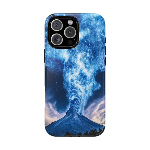 Blue Space Dust Stellar Volcano Eruption Abstract Art Phone Case for ...