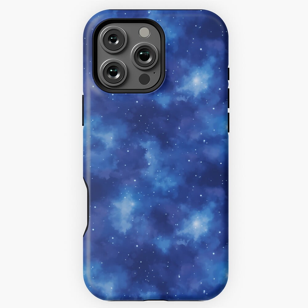 Blue Space Nebula Seamless Pattern Phone Case Compatible iPhone 17 ...