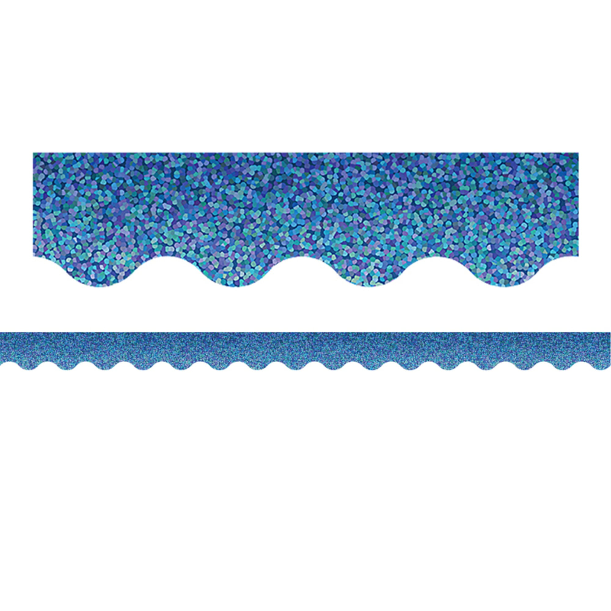 Blue Sparkle Scalloped Border Trim, 35 Feet | Bundle of 5 - Walmart.com