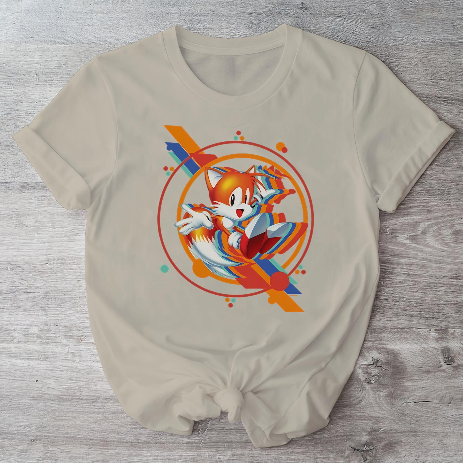 Blue Speedster & Fox Friend Shirt, Retro Pixel Game Graphic Tee ...