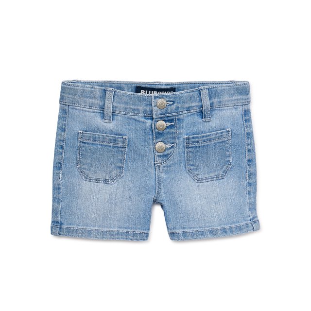 Blue Spice Girls Triple Button with Patch Pocket Short, Sizes 4-12 ...