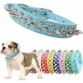 Blue Spiked Dog Collars for Large Dogs, Chew Proof Spike Collar for ...