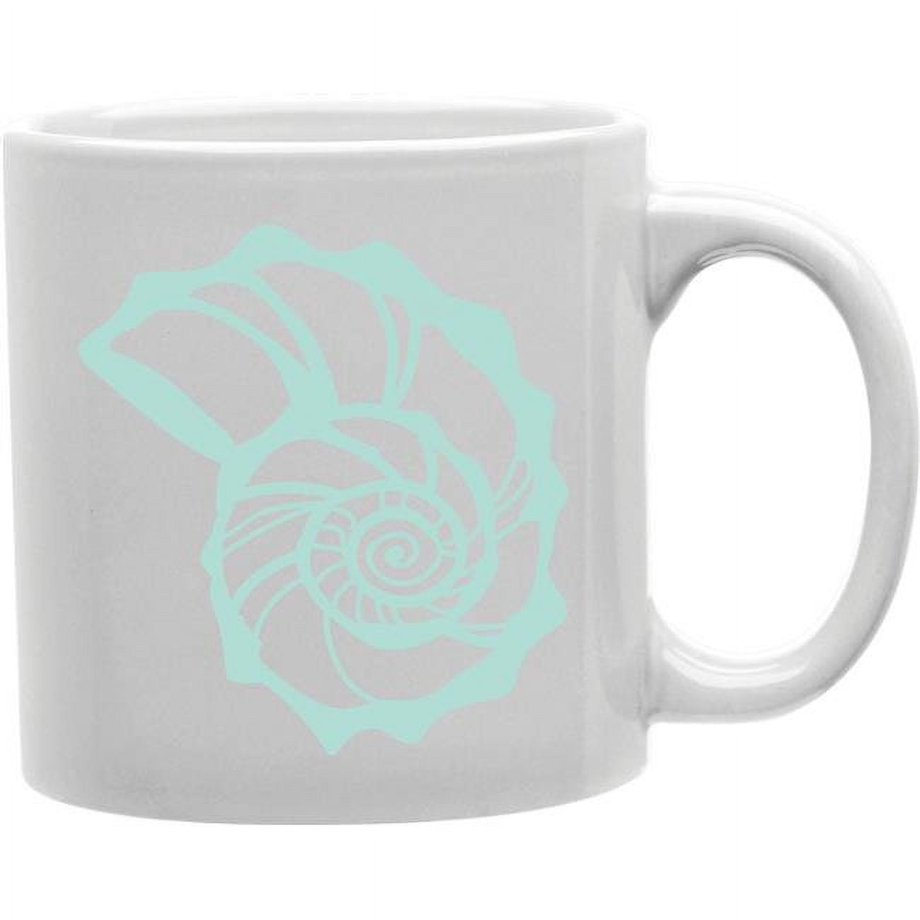 Blue Spiral Shell Outline Mug - Blue - Walmart.com