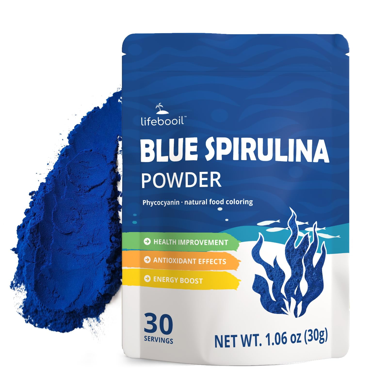 Blue Spirulina Powder, 100% BDF32 Natural Pure Phycocyanin Extract from ...