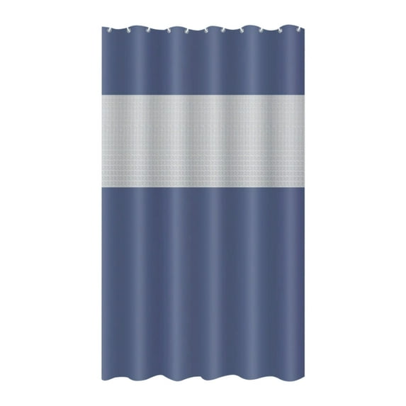 Blue Splice Eva Waterproof Shower Curtain Bathroom Decor No Punch ...