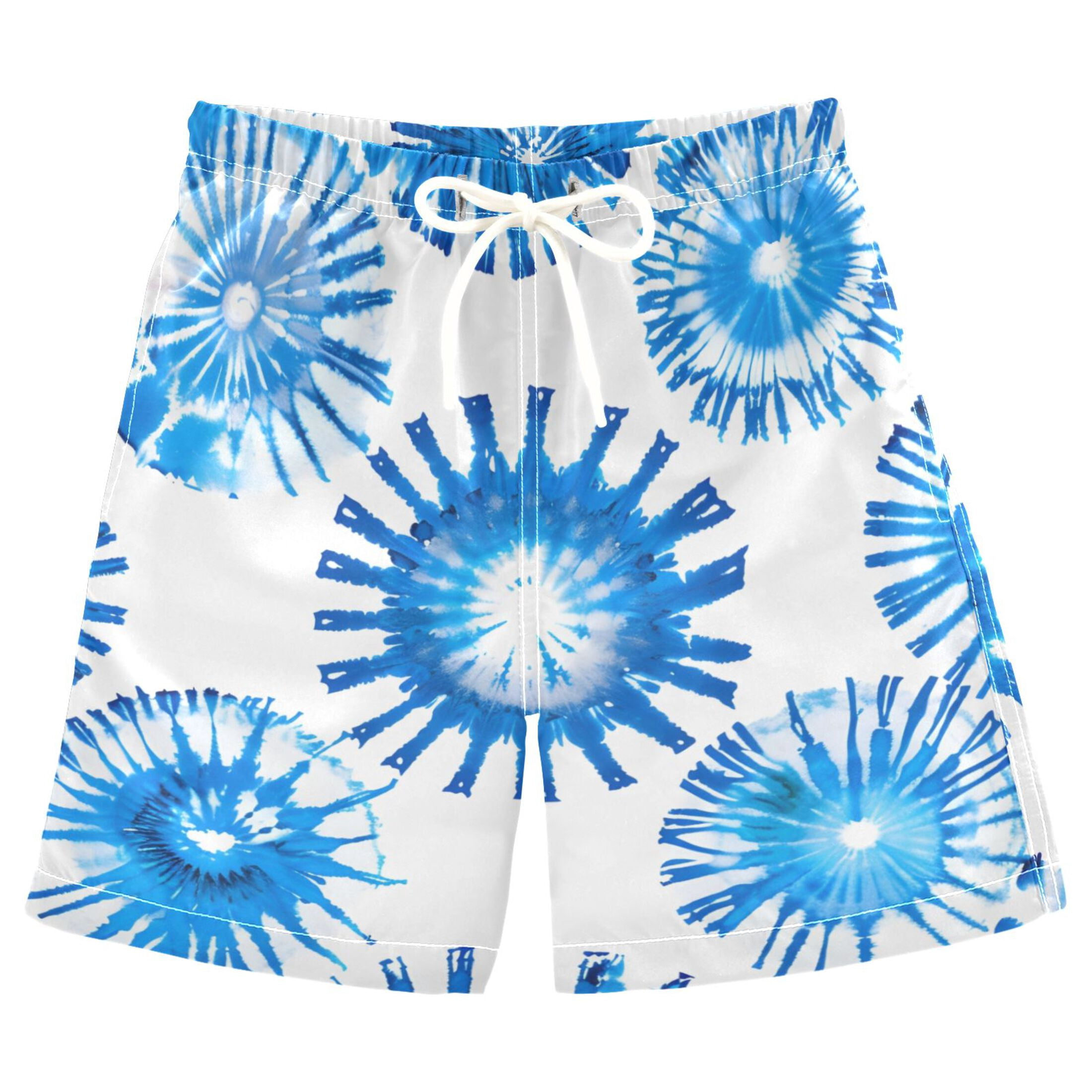 Blue Spot Tie Dye Boys' Beach Pants Board Shorts Swim Trunks Bathing ...