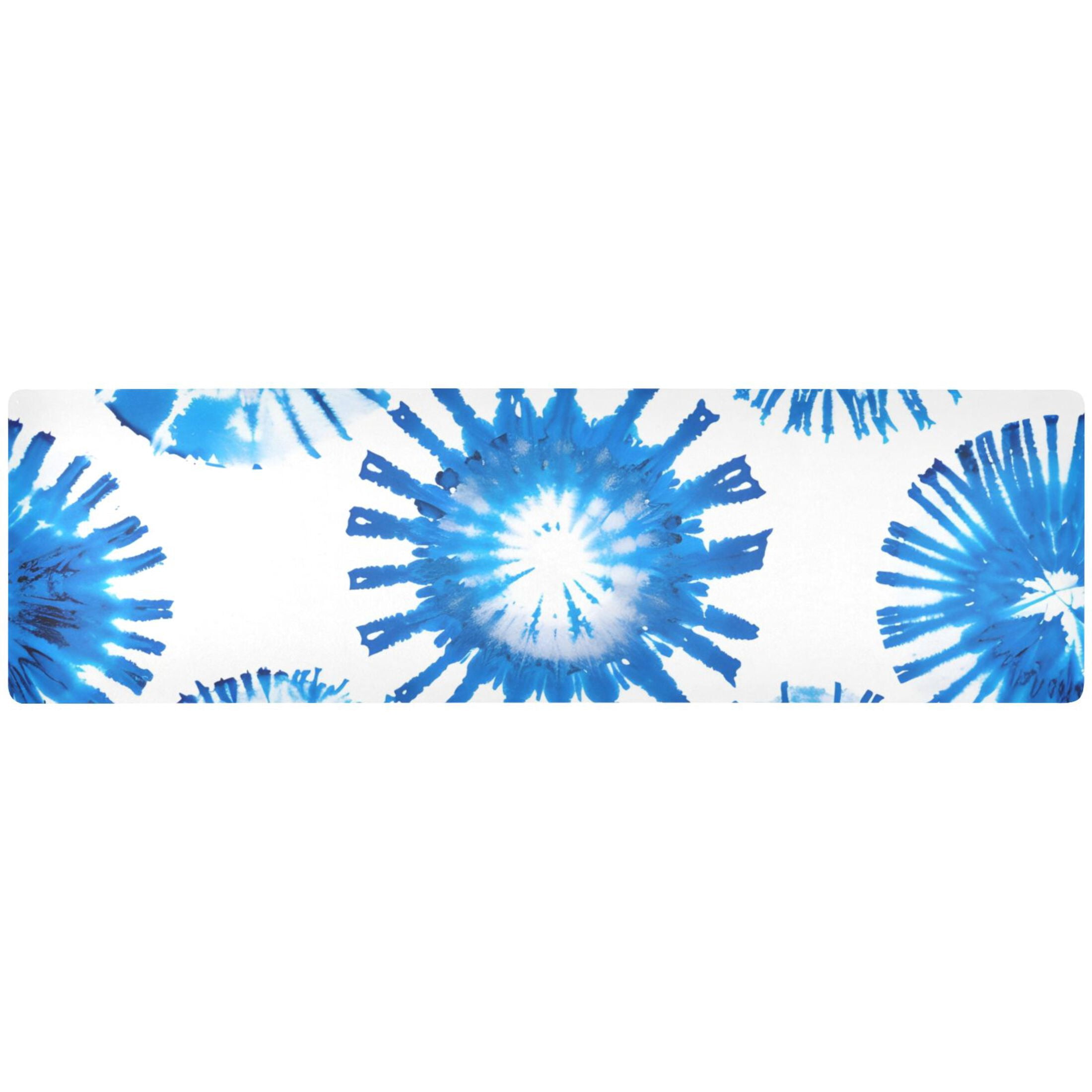 Blue Spot Tie Dye Long Hot Pad Cuttable Table Mat Trivets Non Slip ...