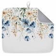 Blue Spring Floral Dish Drying Mat for Kitchen Counter,Weeping ...
