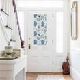 Blue Spring Floral Door Curtains for Door Window, French Sidelight ...