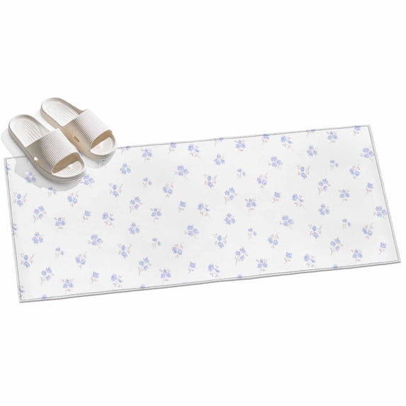 Blue Spring Floral Hallway Runner Rug 2x6 Washable Non Slip Kitchen ...
