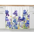 Blue Spring Floral Sink Skirt 10"W x 11"L,Dustproof Under Sink Curtain ...
