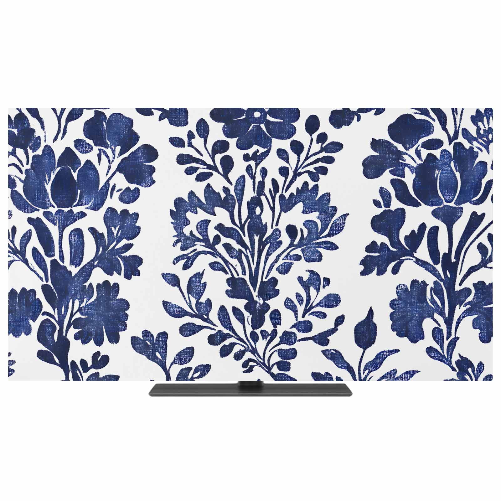 Blue Spring Floral TV Dust Cover,Stretchable TV Screen Desktop Computer ...