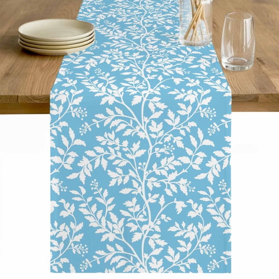Blue Spring Floral Table Runner 36 Inches Long Farmhouse Dress Scarves ...