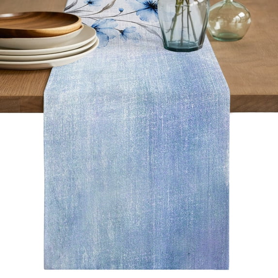 Blue Spring Floral Table Runner 36 Inches,Short Dining Table Runners ...