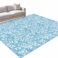 Blue Spring Floral Washable Rug 2.7x5 Area Rug for Living Room Bedroom ...