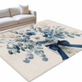 Blue Spring Floral Washable Rug 3x5 Area Rug for Living Room Bedroom ...
