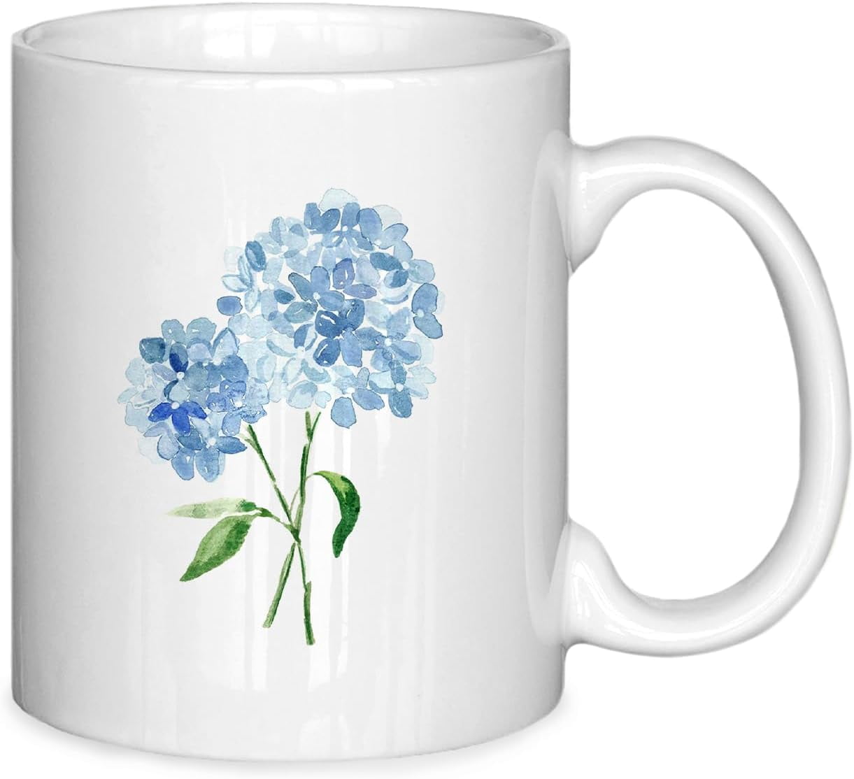 Blue Spring Porcelain Flower Floral Hydrangea Plant Lady Coffee Mugs ...