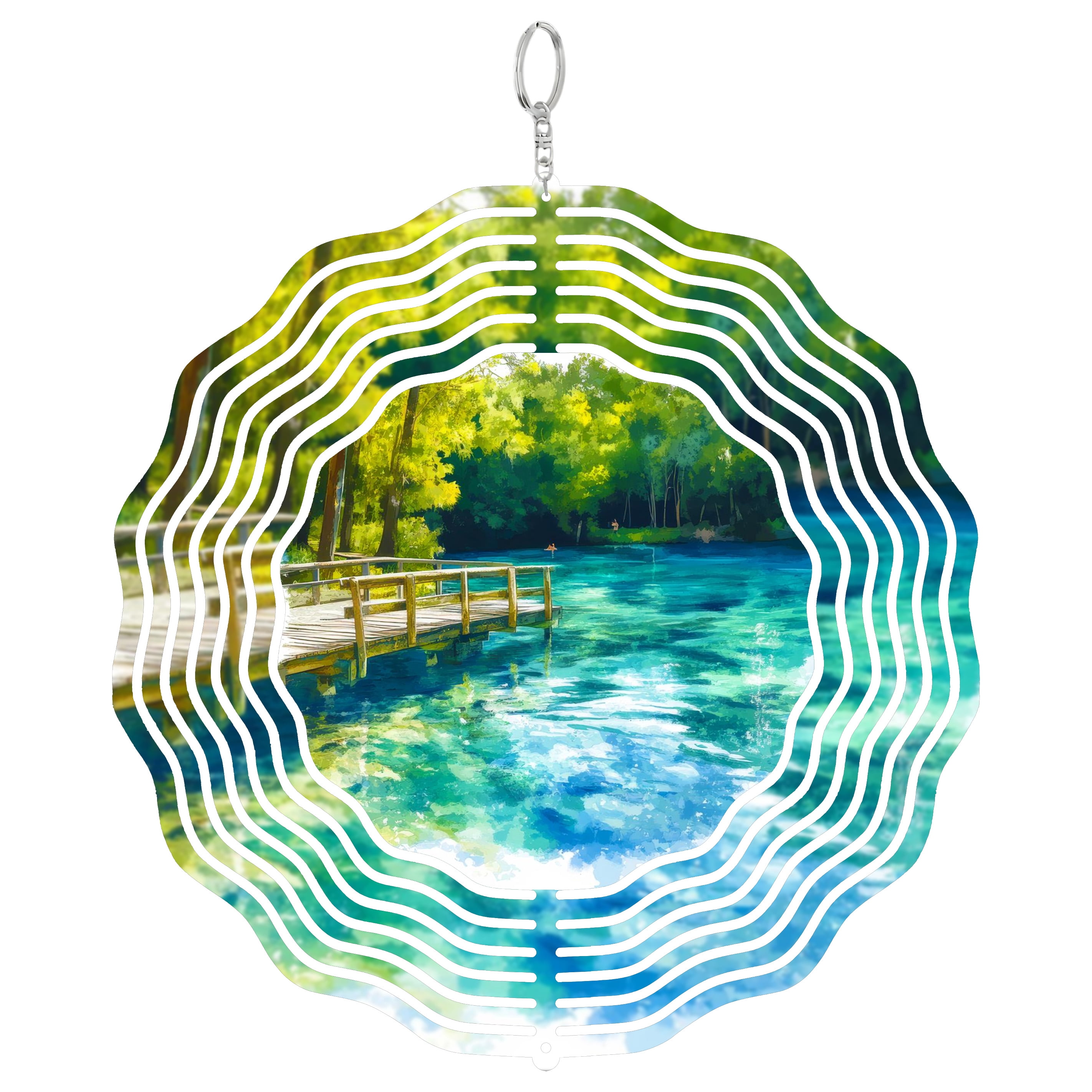 Blue Spring State Park Manatee 3D Wind Spinner Metal Yard Art Hanging ...