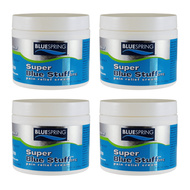 Blue Spring Super Blue Stuff: 4-Pack, Natural Pain Relief Rub with Emu ...