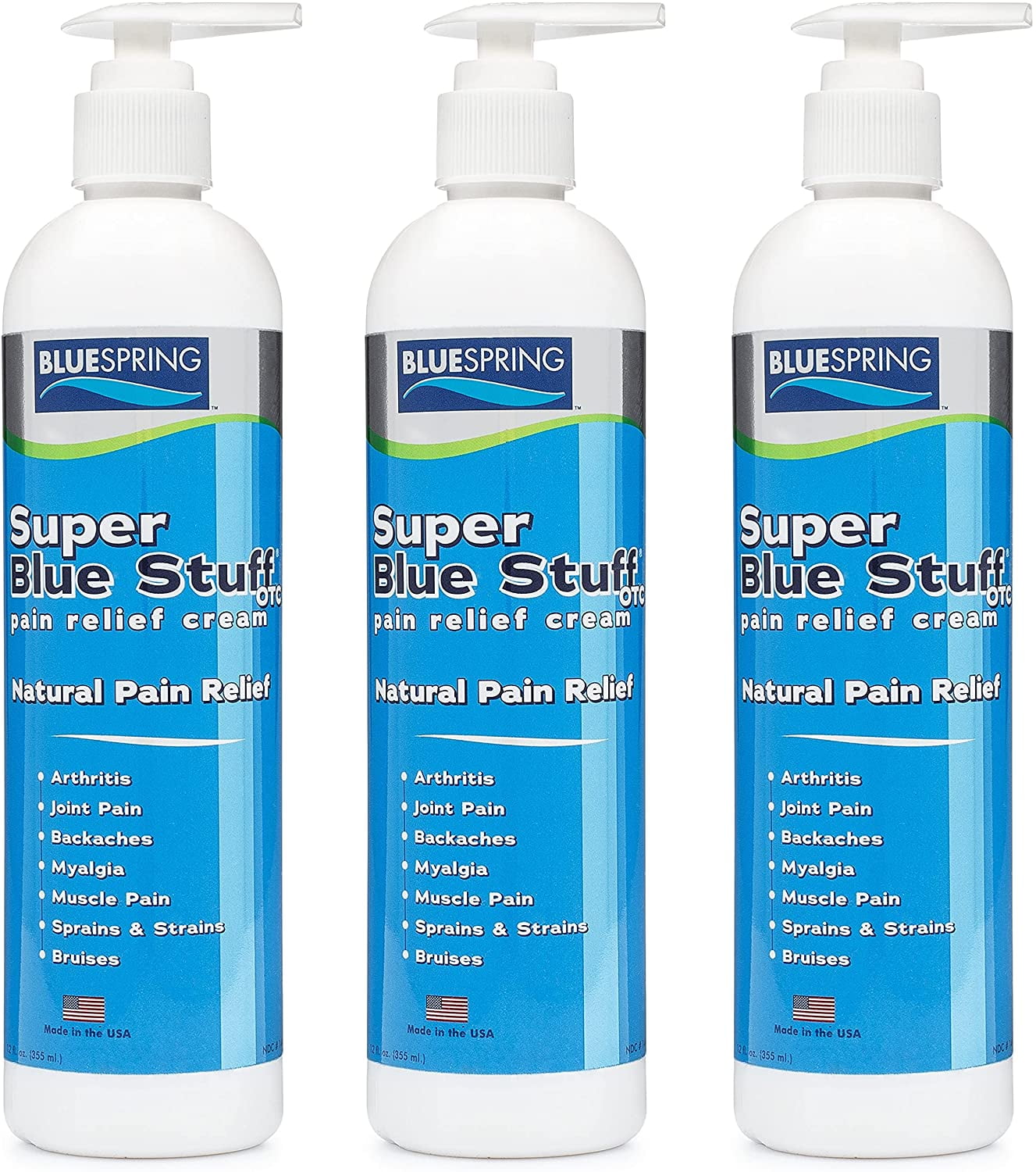 Blue Spring Super Blue Stuff: Natural Pain Relief Cream with Emu Oil ...