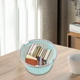 Blue Stackable Plastic Storage Basket | 6.3 x 5.2 x 3.1 Inch Desktop ...