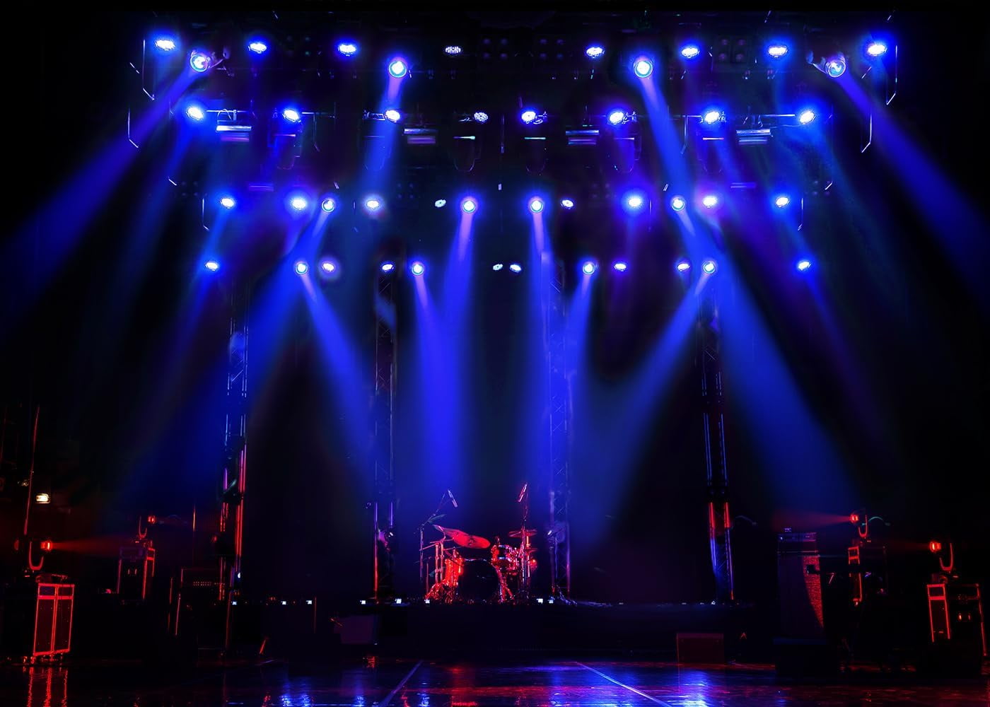 Blue Stage Spotlight Backdrop Movie Night Music Drama Play Concert Live ...