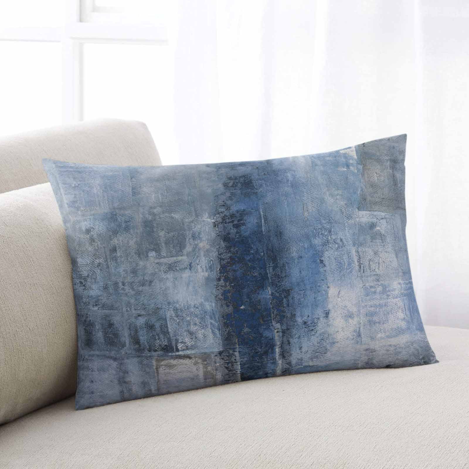 Blue Standard Size Pillow Cover,Pillowcase Protectors with Zipper ...