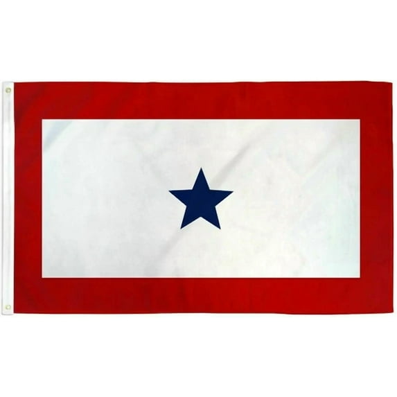Blue Star 1 Star Military Service Banner Flag 3X5 Feet 100D - Walmart.com