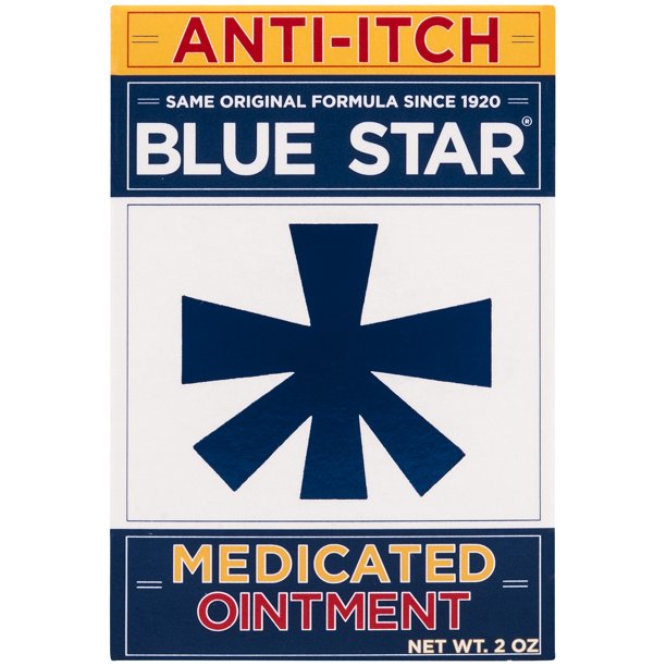 Blue Star Anti-Itch Medicated Ointment, Hydrocortisone and streroid ...