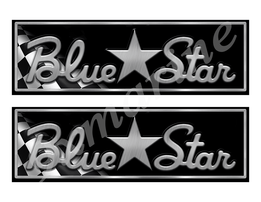 Blue Star Classic Racing 10" long Stickers - Walmart.com