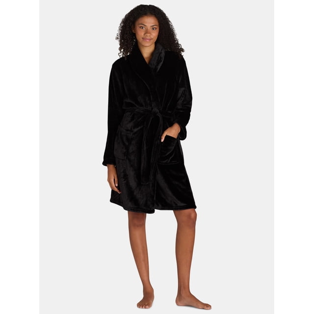 Blue Star Clothing Women's Full Length Plush Body Robe with Belt and 2 ...