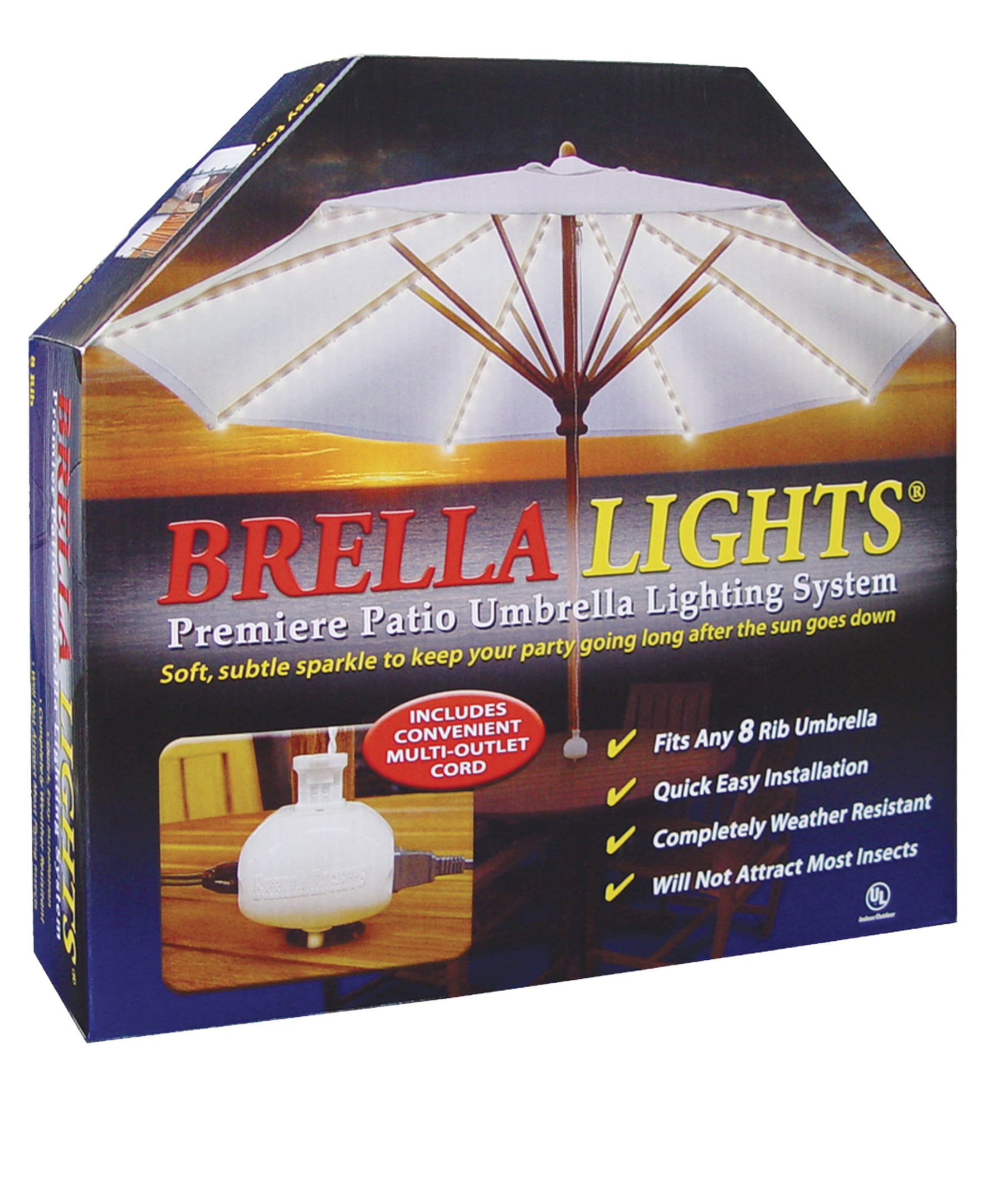 Blue Star Group Brella Lights Patio Umbrella Lighting System - Walmart.com