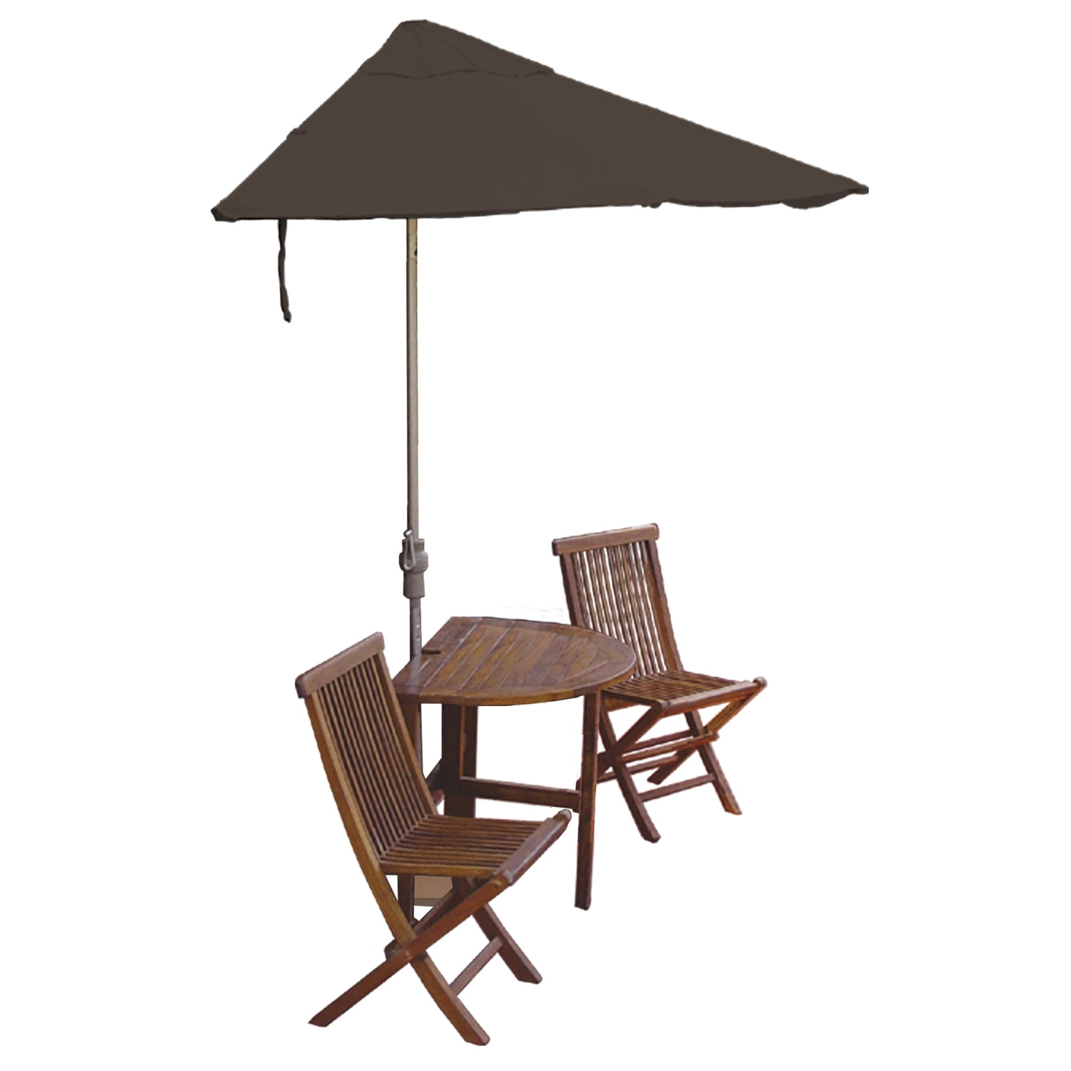 Blue Star Group Terrace Mates Bistro Standard Table Set w/ 9'-Wide OFF ...