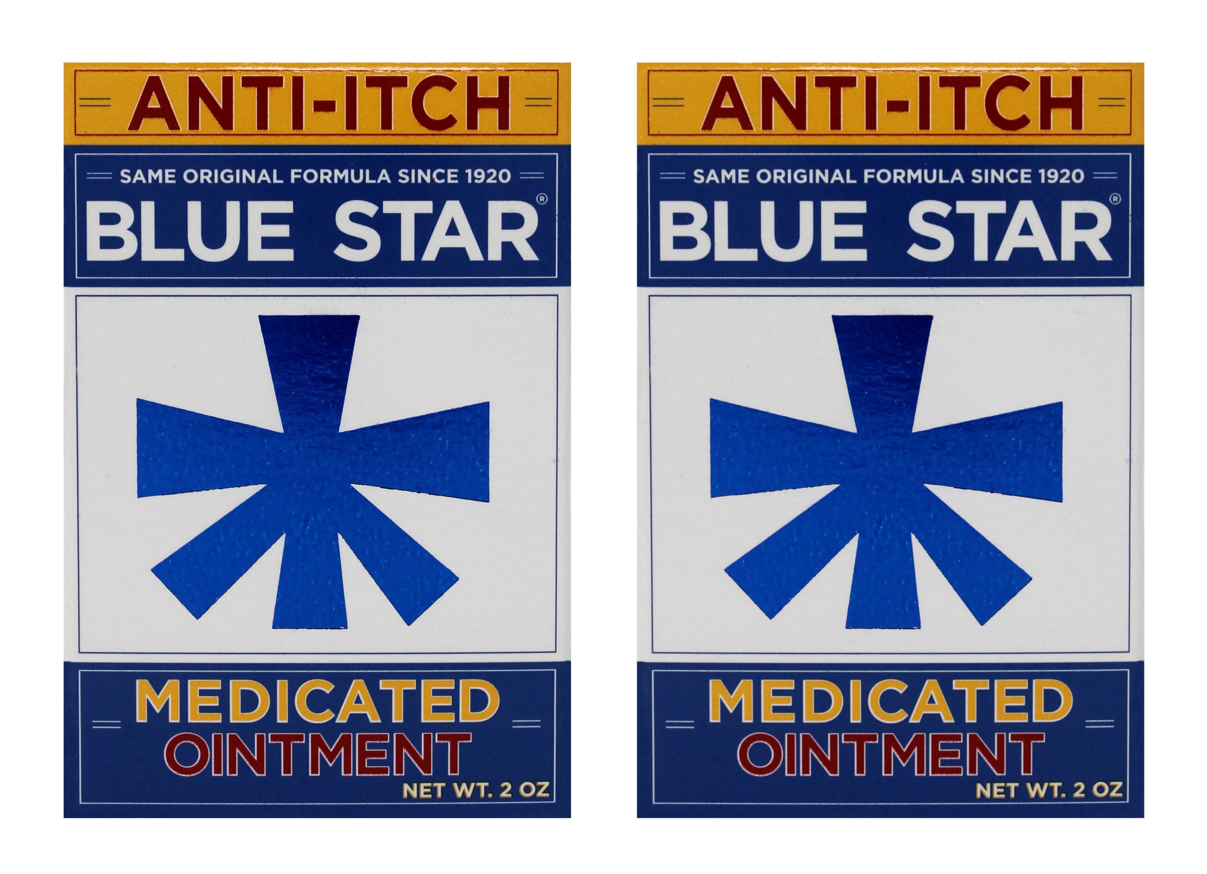 Blue Star Ointment, 2 oz, Pack of 2, Medicated Anti-Itch Relief for ...