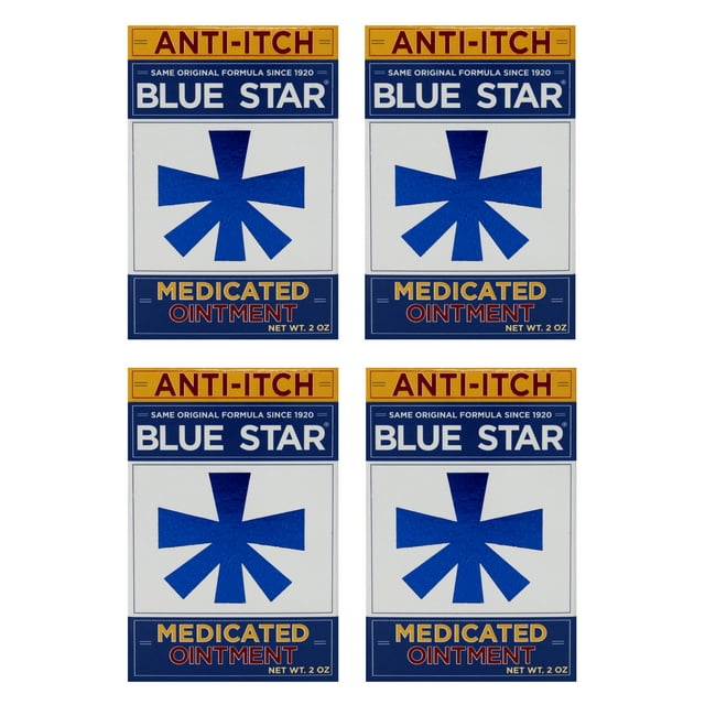 Blue Star Medicated Ointment for Pain Relief, Itch Reliever - 2 oz ...