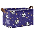 Blue Star Pattern Collapsible Storage Bin Open Home Shelf Basket Water ...