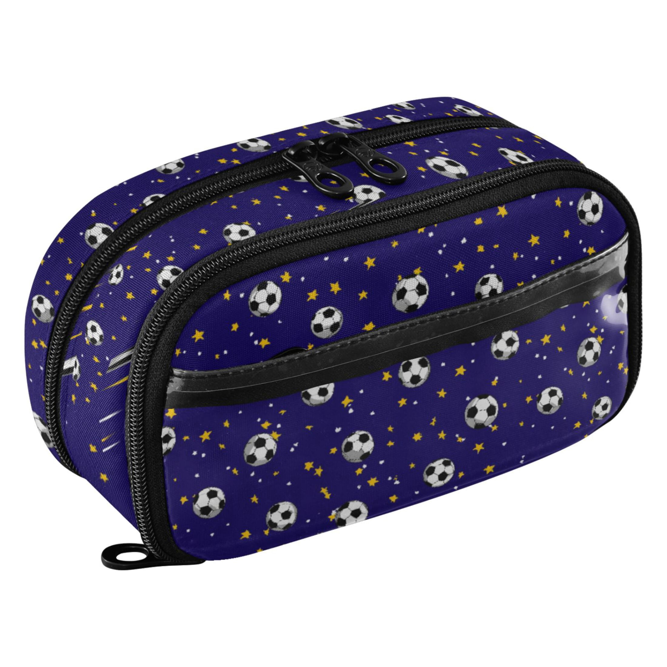 Blue Star Pattern PVC Pencil Case Water-Repellent Clear Window Pencil ...