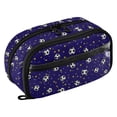 Blue Star Pattern PVC Pencil Case Water-Repellent Clear Window Pencil ...