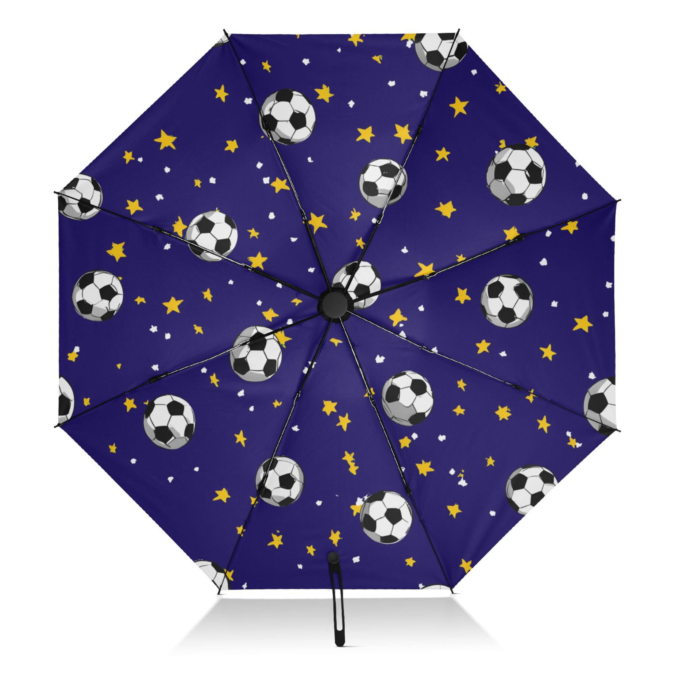Blue Star Pattern Umbrella Folding Sun Umbrella Travel Auto Open Close ...
