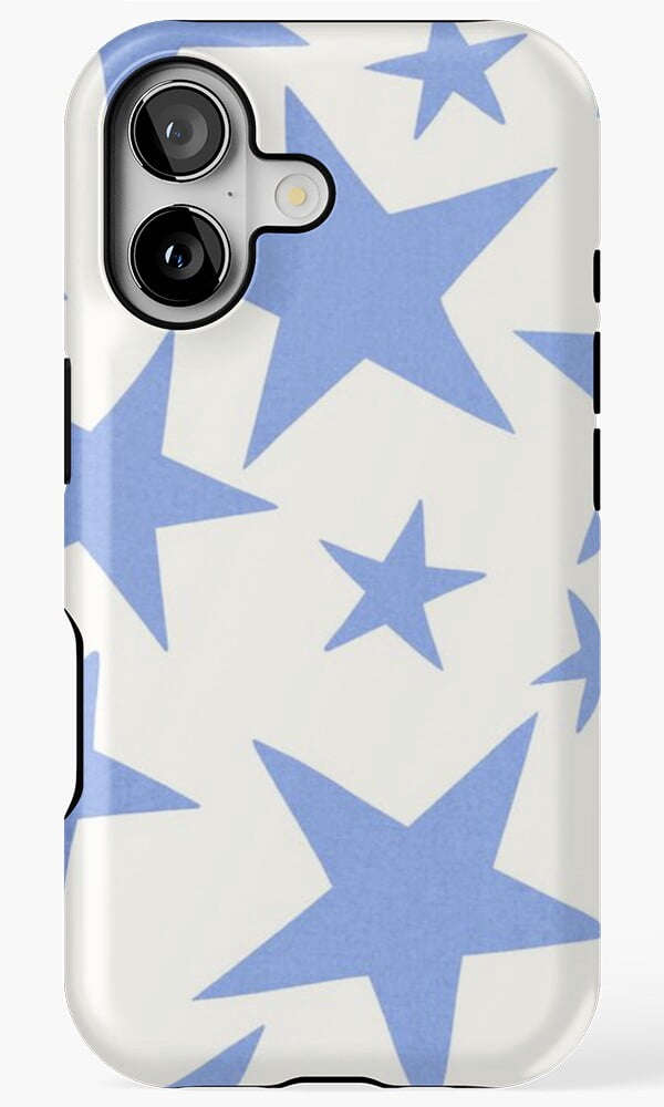 Blue Star Print Celestial Graphic Phone Case for iPhone 11 12 13 14 15 ...