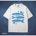 Blue Star Sardines T-Shirt Coastal Streetwear Fish Whimsy Graphic Shirt ...