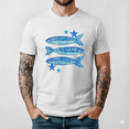Blue Star Sardines T Shirt Coastal Streetwear Fish Whimsy Graphic Top ...