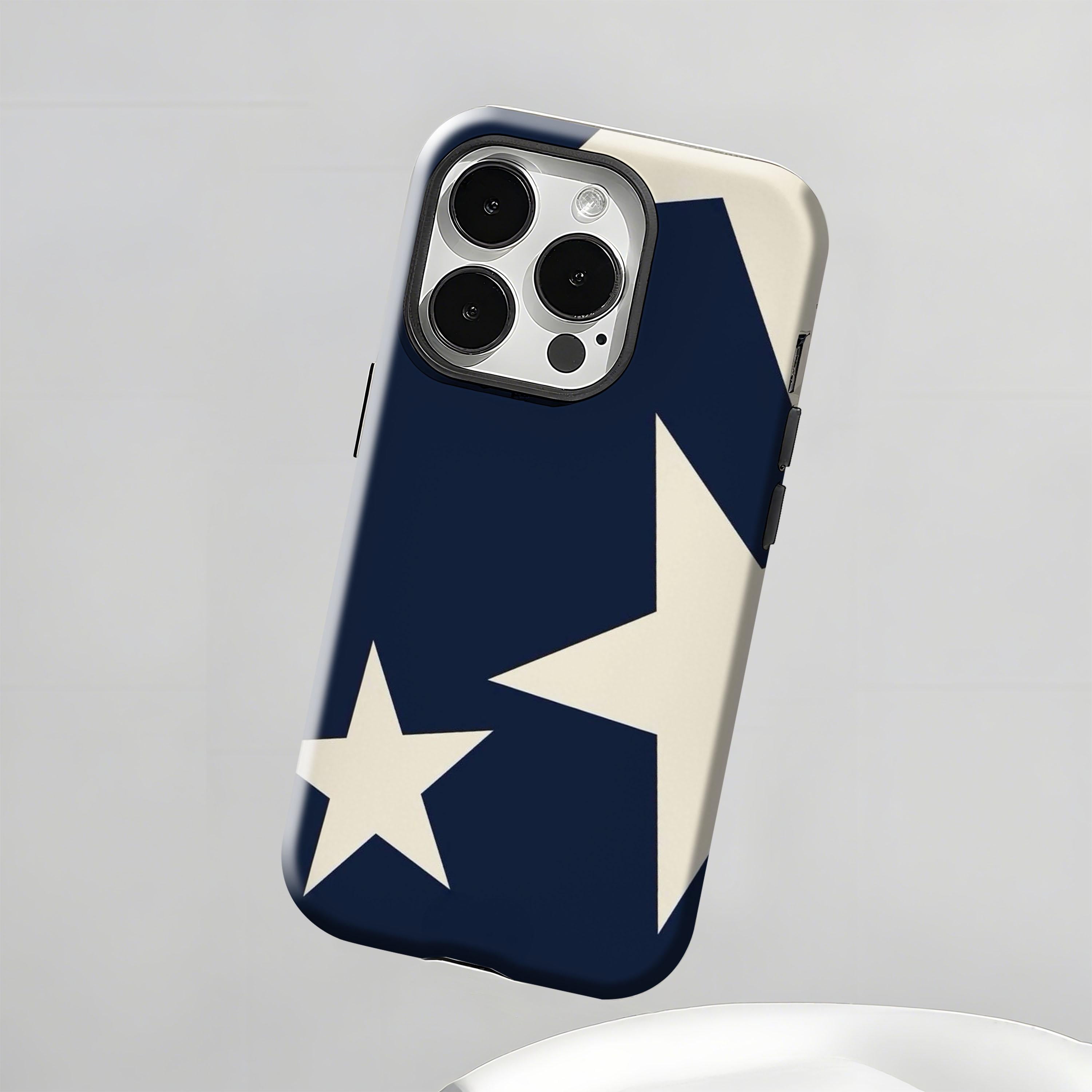Blue Star Shape Minimal Aesthetic Phone Case with iPhone 17 through 11 ...