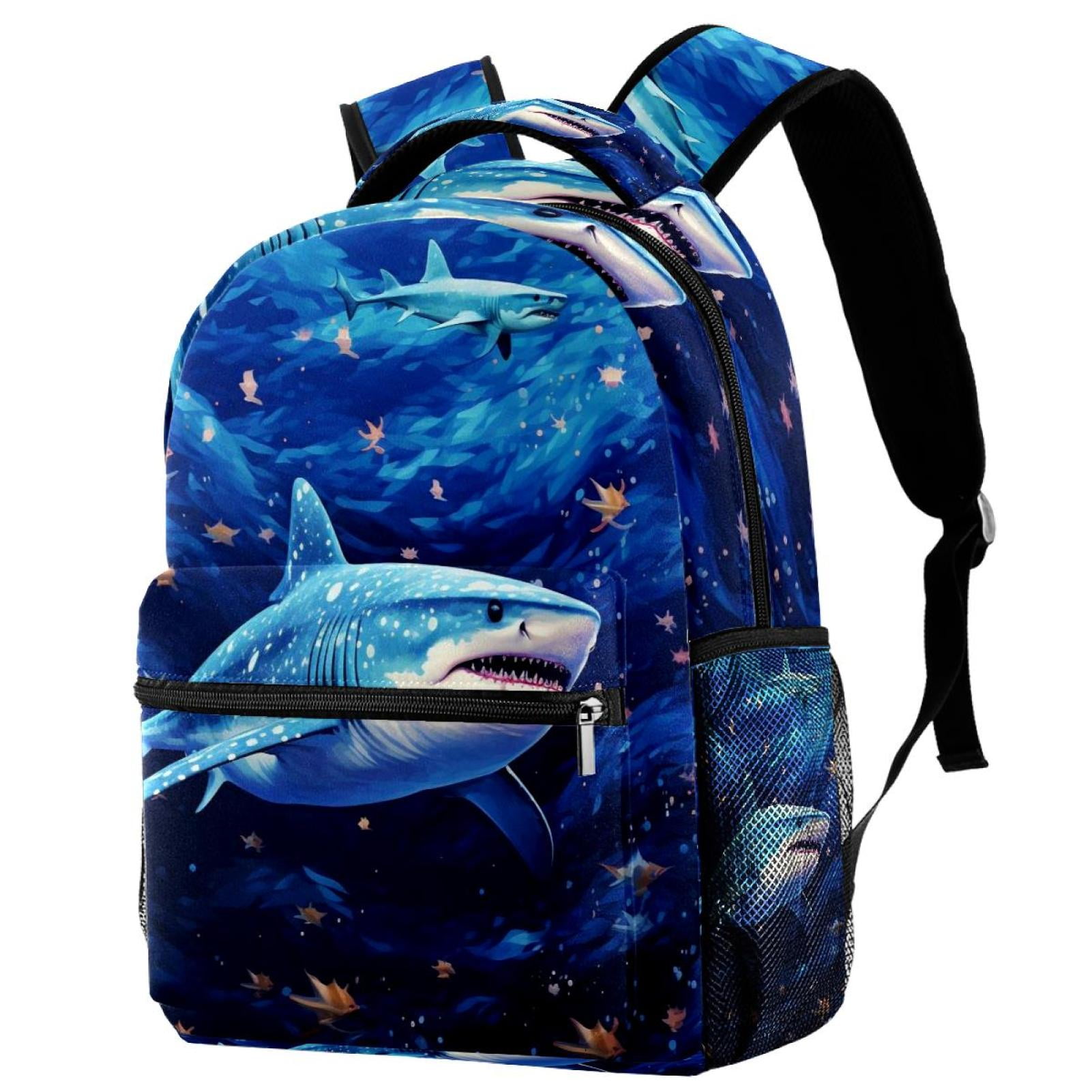 Blue Star Shark Lightweight Backpacks Roomy Interior, Casual Backpack ...