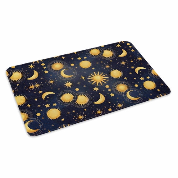 Blue Star Sky Doormat Outdoor Entrance 18"x30", Retro Fantasy Farmhouse ...