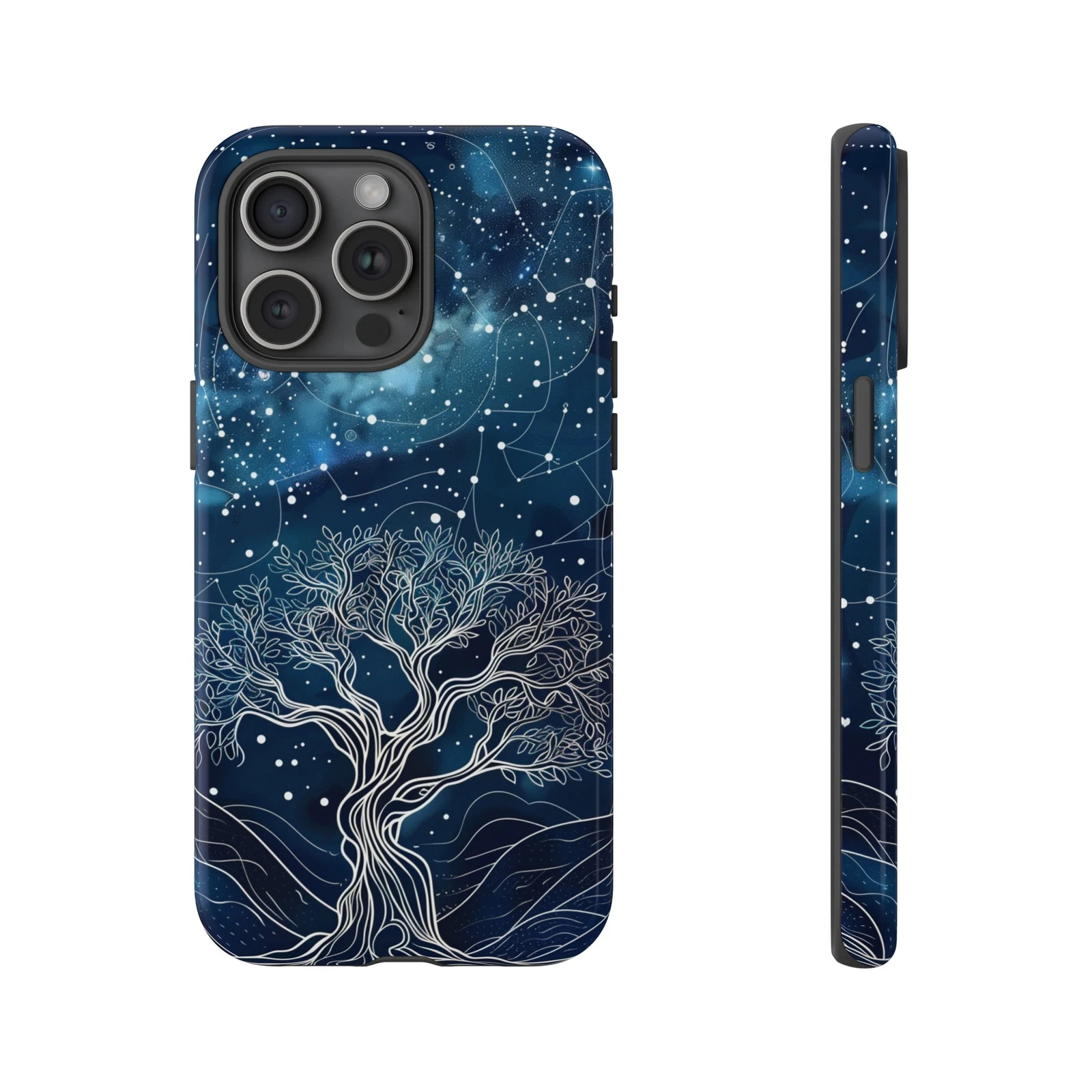 Blue Star Tree of Life Cosmic Scene Case for iPhone 17 11 12 13 14 15 ...