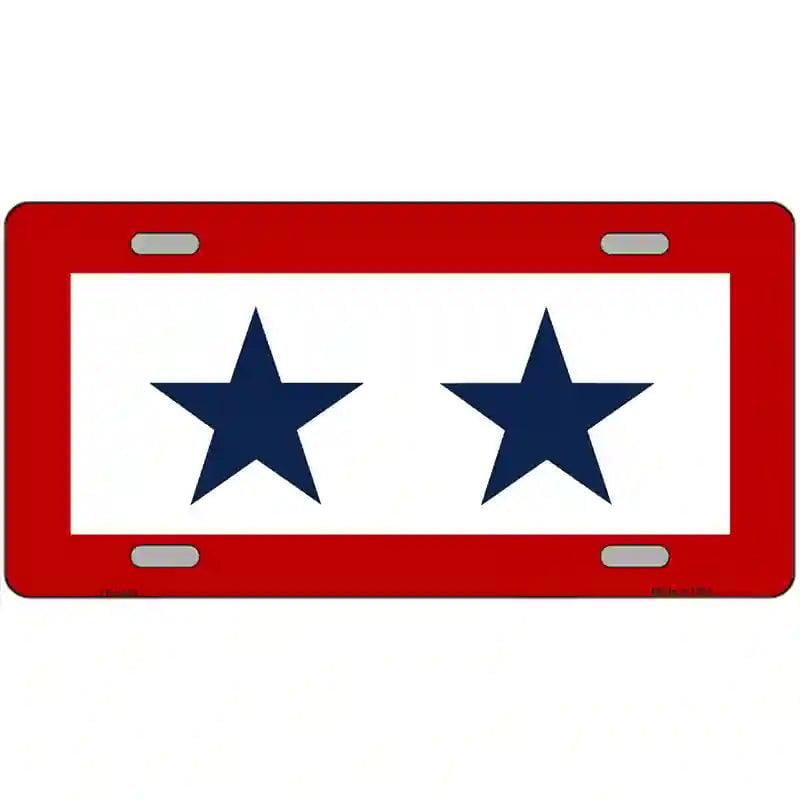 Blue Star Two Metal Novelty License Plate 12" x 6" Automotive - Walmart.com